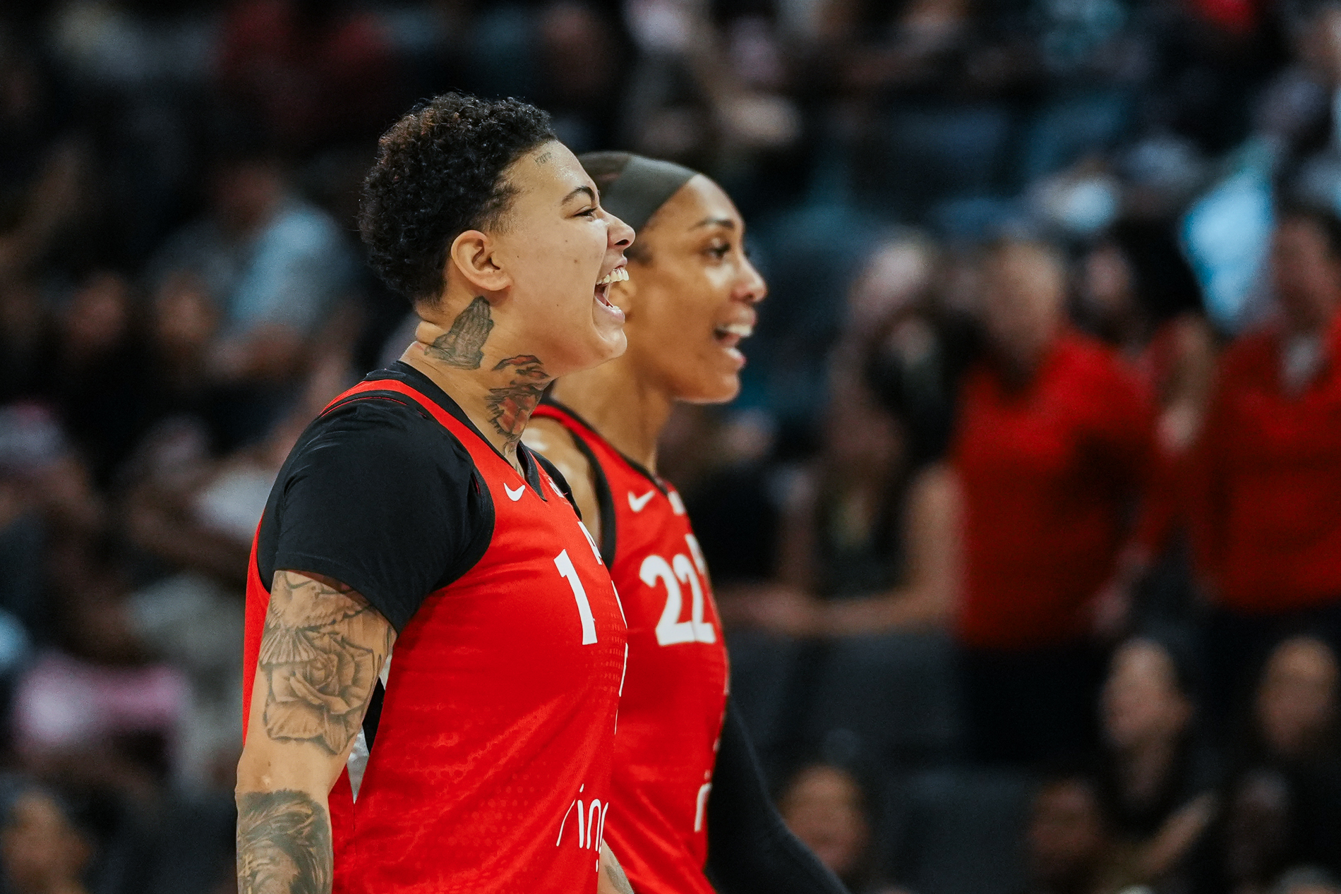 TST Images: Aces defeat Wings, 106-87, at Michelob Ultra Arena