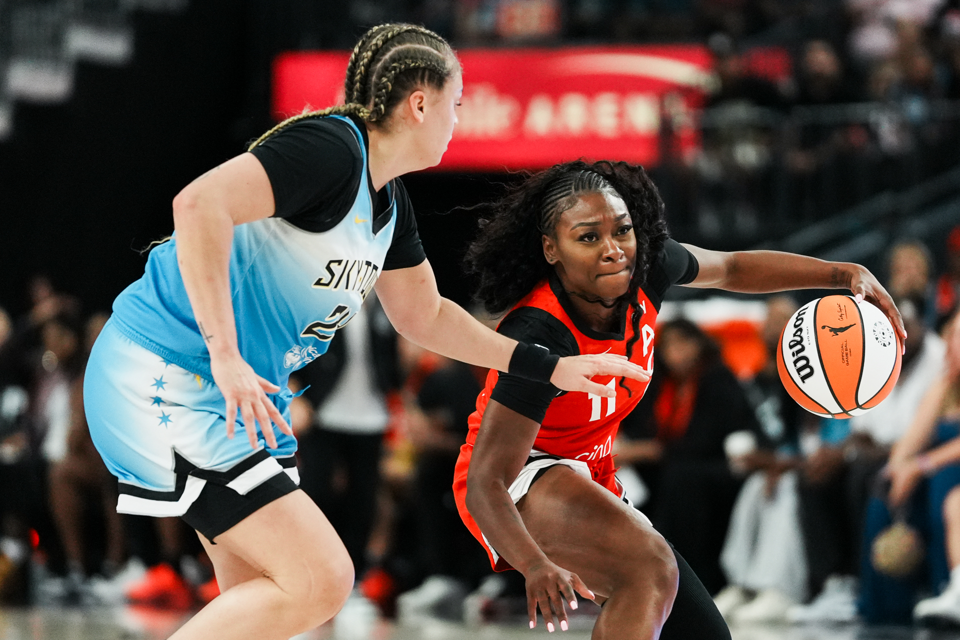 TST Images: Aces defeat Sky, 80-66, at T-Mobile Arena