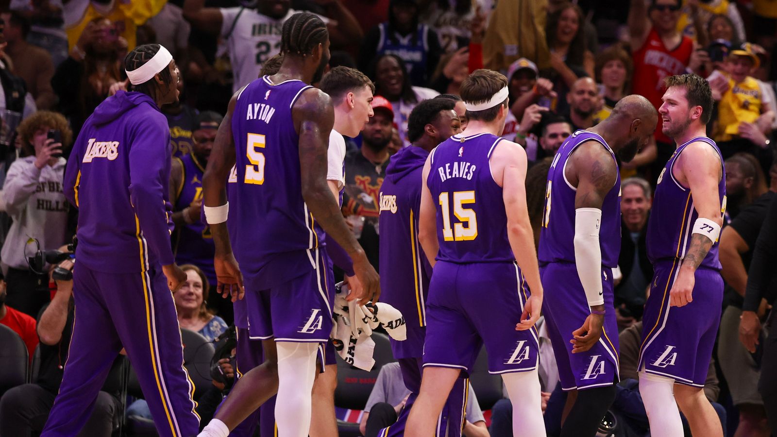 Lakers two stars explode in 124-116 win to ground Rockets