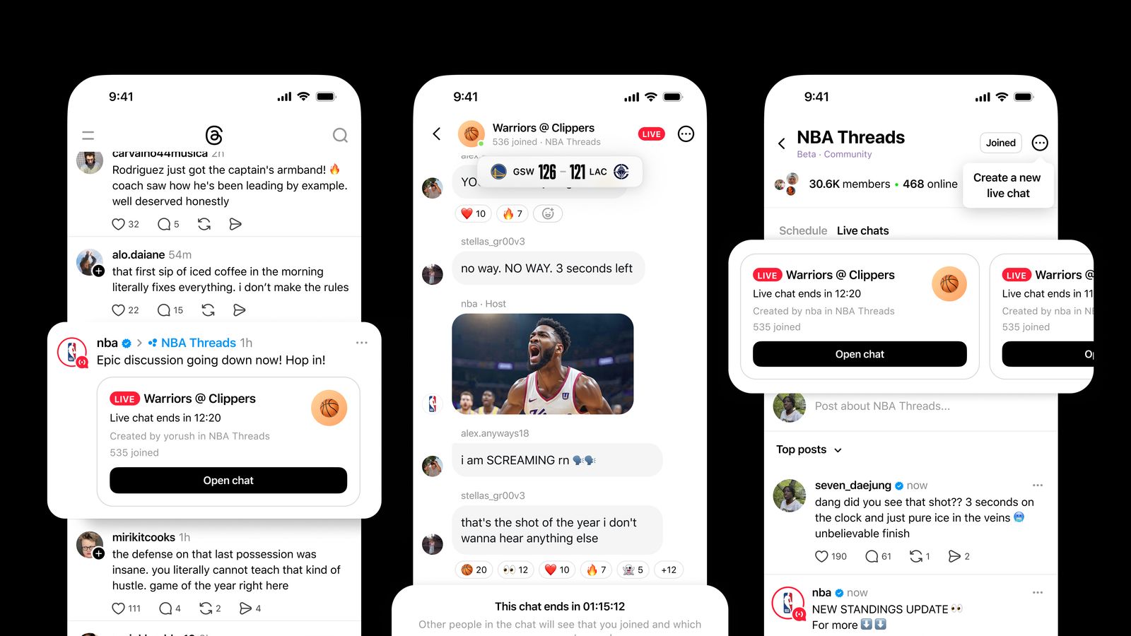 Meta's Threads launches live chat